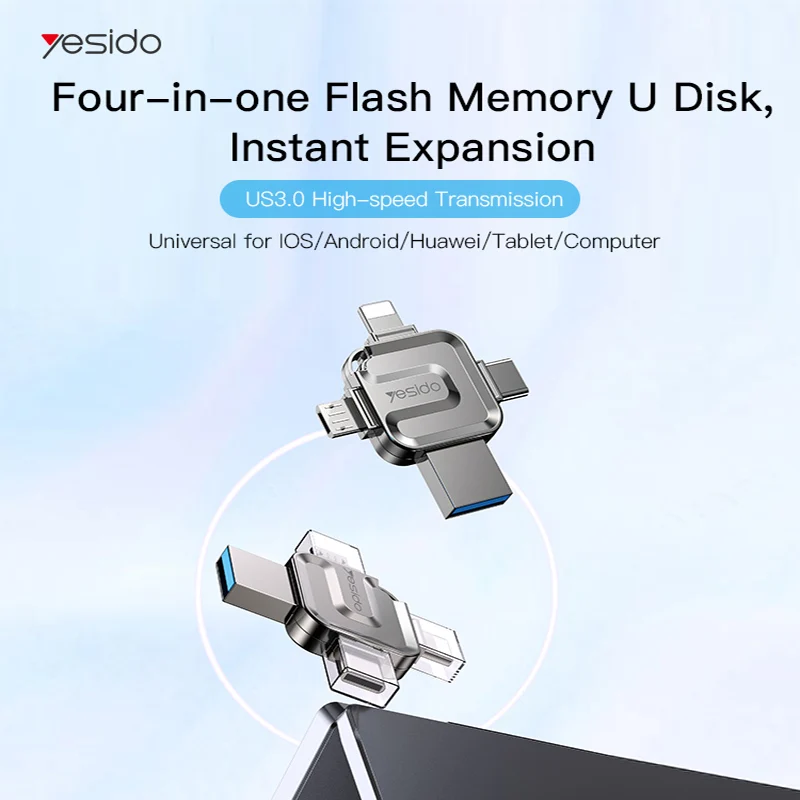 Yesido 4 In 1 Type-c Otg Adapter Usb 16gb 32gb Pendrive 64gb Usb Stick ...