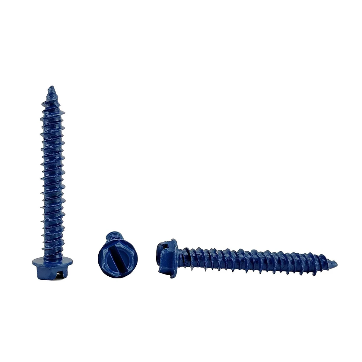 5Pcs-Hex-Flange-Head-Galvanized-Self-Tapping-Concrete-Blue-Masonry ...