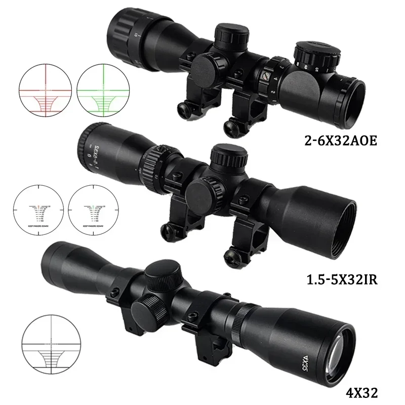 4x32-Optical-Sight-1-5-5x32IR-Crossbow-Short-Tactical-Scopes-Reflex ...