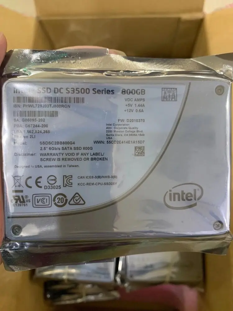 Intel 800GB SSD DC S3500 6Gb/s 2.5" SATA SSD SSDSC2BB800G4 Solid State ...