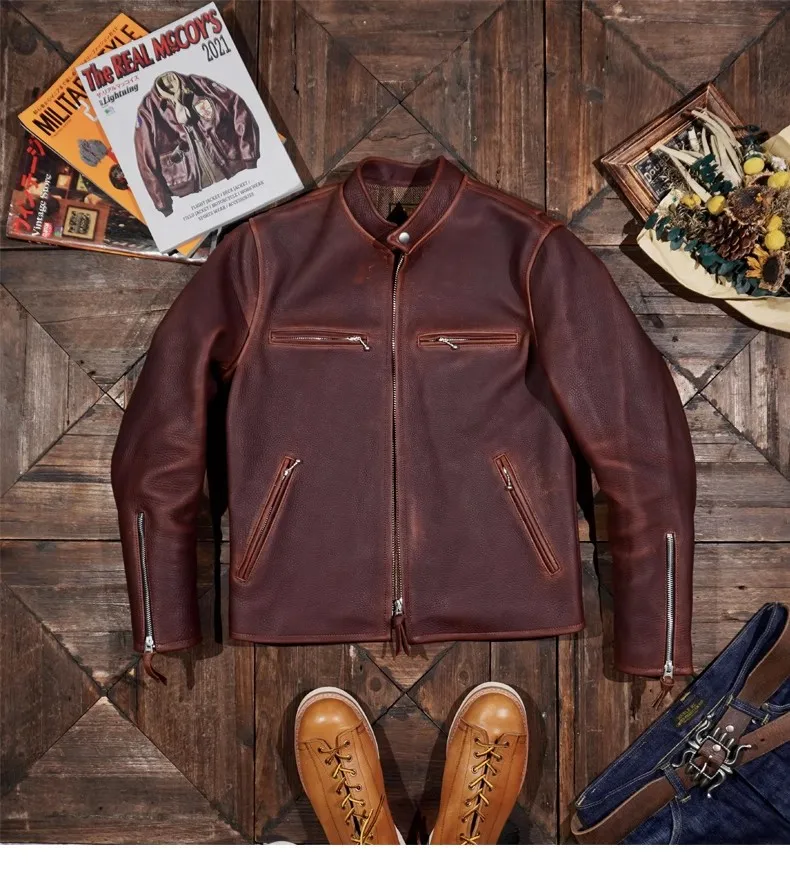 CC-Shop-Retro-Classic-J100-Rider-Genuine-leather-jacket-2-0mm-Full ...