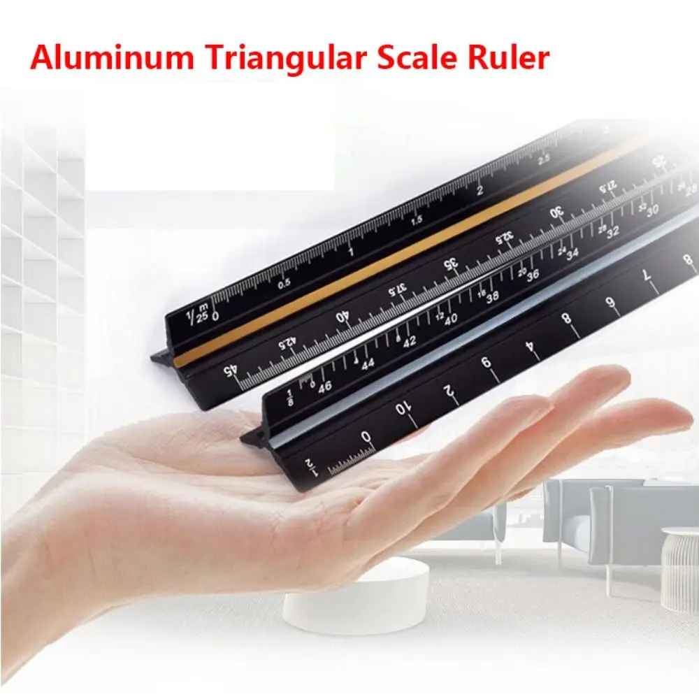 Metal-Scale-Ruler-Stationery-Technical-Ruler-Multi-color-Measuring ...