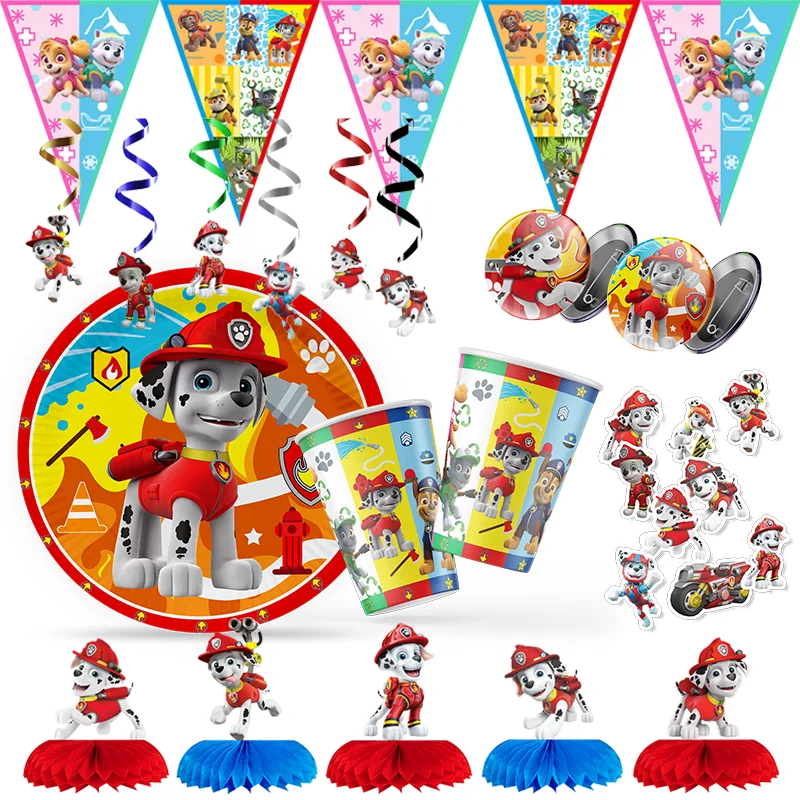 Paw-Patrol-Marshall-Birthday-Decorations-Kids-Party-Birthday-Background ...