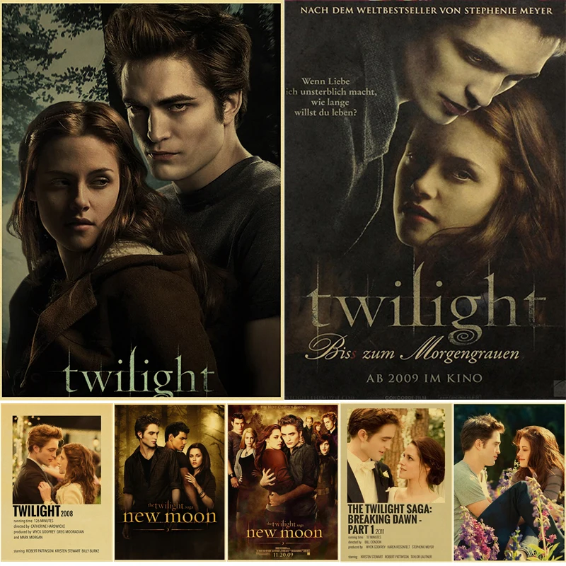 Movie-Twilight-Poster-Edward-Bella-Retro-Kraft-Paper-Prints-Picture-DIY ...