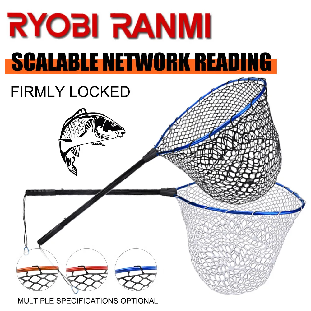 Rubber-Fishing-Net-Large-Folding-Landing-Net-Big-Fishing-Net-for ...