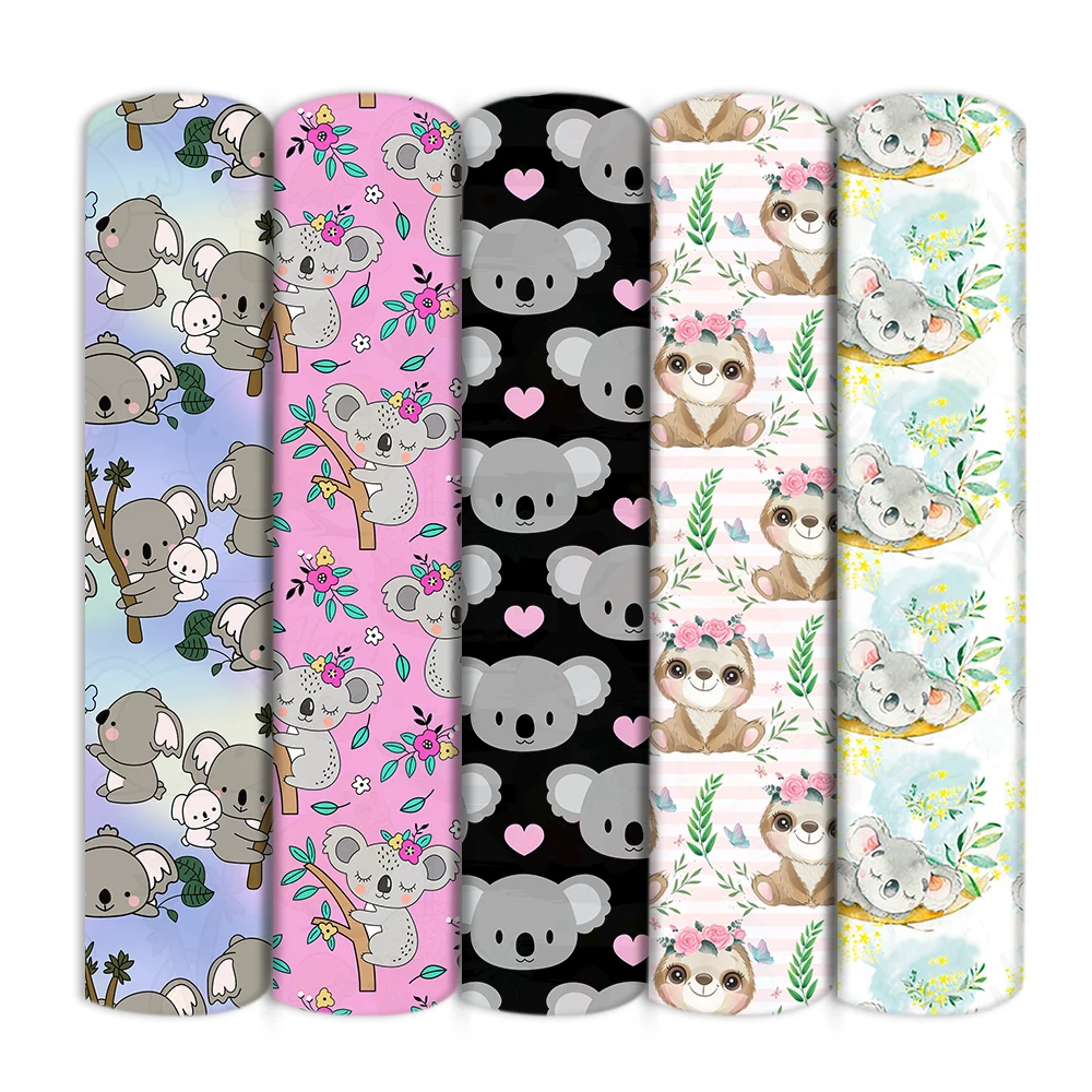 Free-Shipping-Animal-Koala-Sloth-Printed-Polyester-Pure-Cotton-Material ...