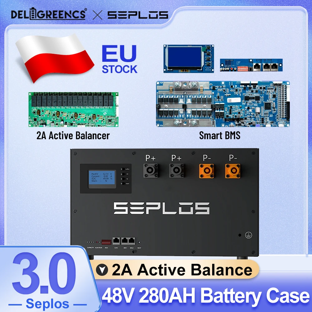 Version-3-0-DIY-Kits-48V-280ah-LiFePO4-Battery-Case-51-2V-Box-Seplos ...
