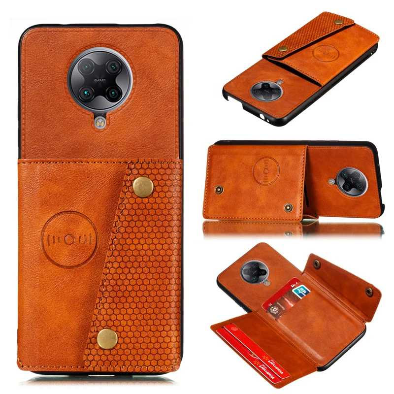 For Xiaomi Poco F2 Pro Case Leather Magnetic Holder Wallet Card Slot ...