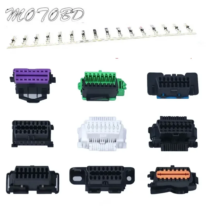 16 Hole Car Auto OBD OBD2 OBDII Female Connector Adapter J1962f Plug ...