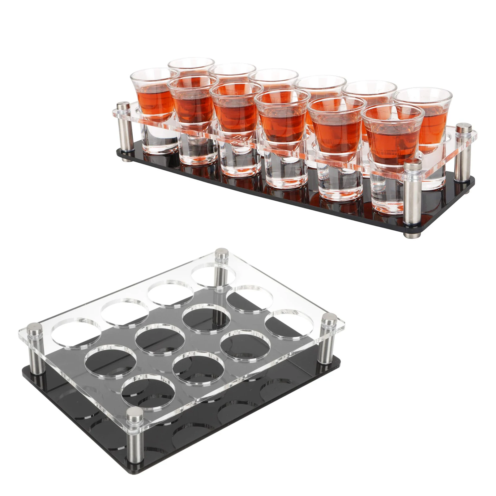 24-Holes-Shot-Glass-Holder-Acrylic-Shot-Glass-Wine-Glass-Cup-Serving ...