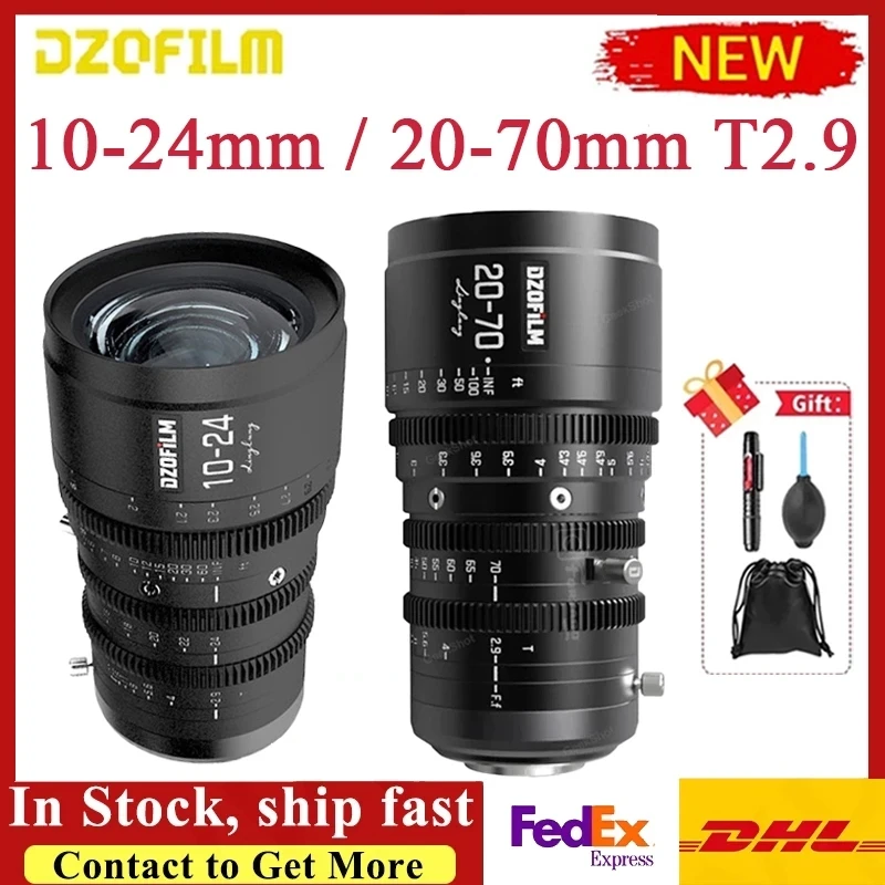 DZOFilm DZO Linglung 10 24mm / 20 70mm T2.9 MFT Parfocal Cine Lens for Micro Four Thirds Camera ...