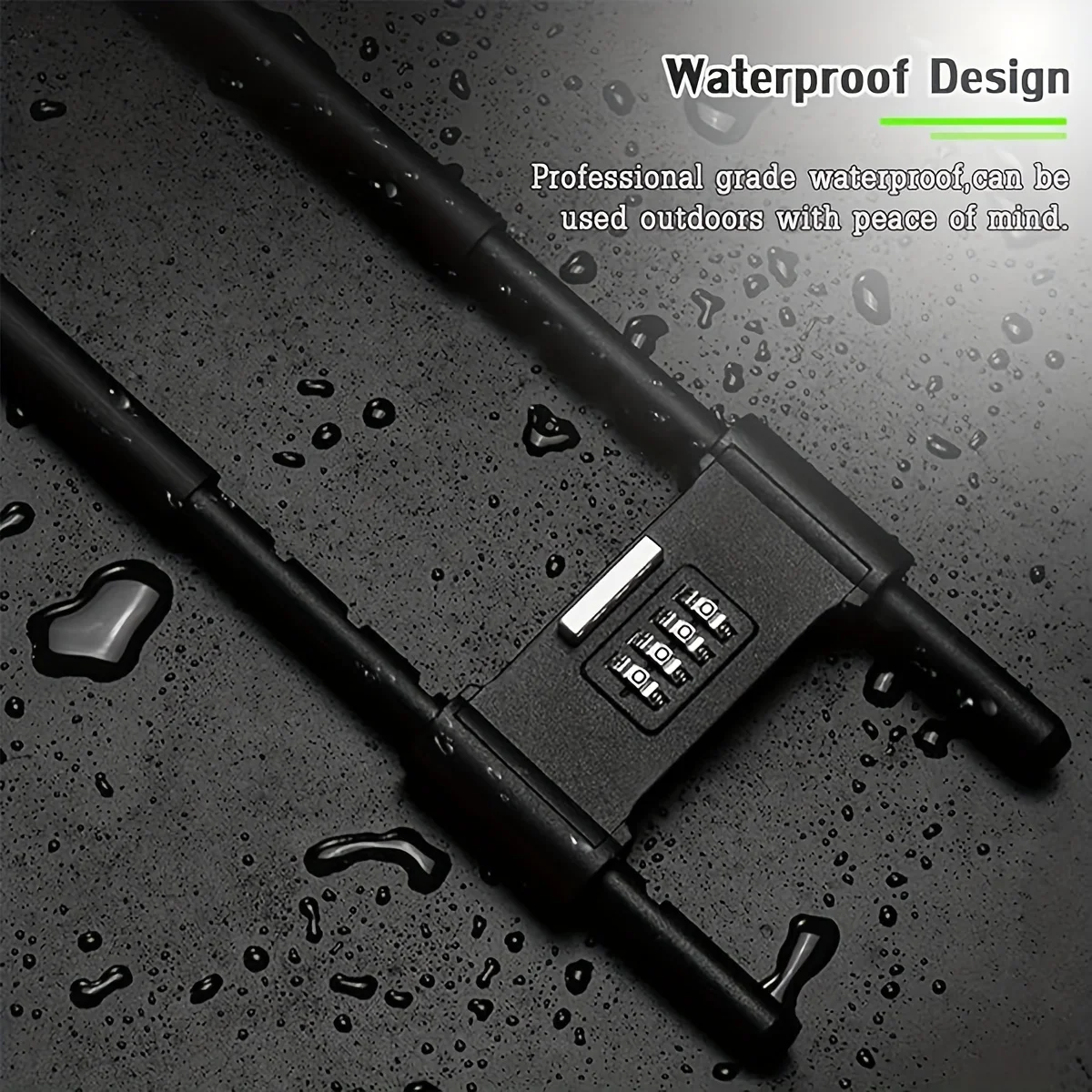 16.5 inch 4 Digit Heavy Duty U-Shape Security Lock with Adjustable ...