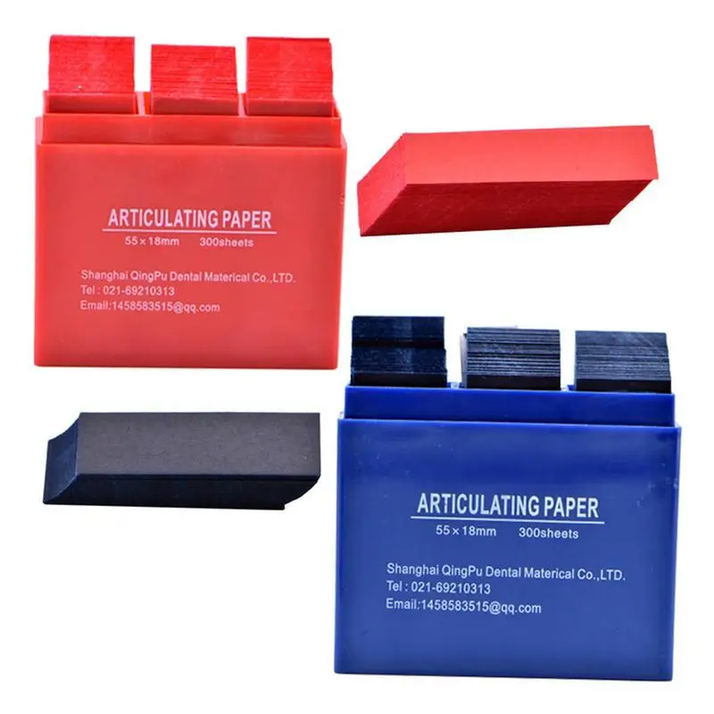 300-Sheet-Box-Articulating-Paper-Blue-Strips-Dental-Lab-Products-Oral ...
