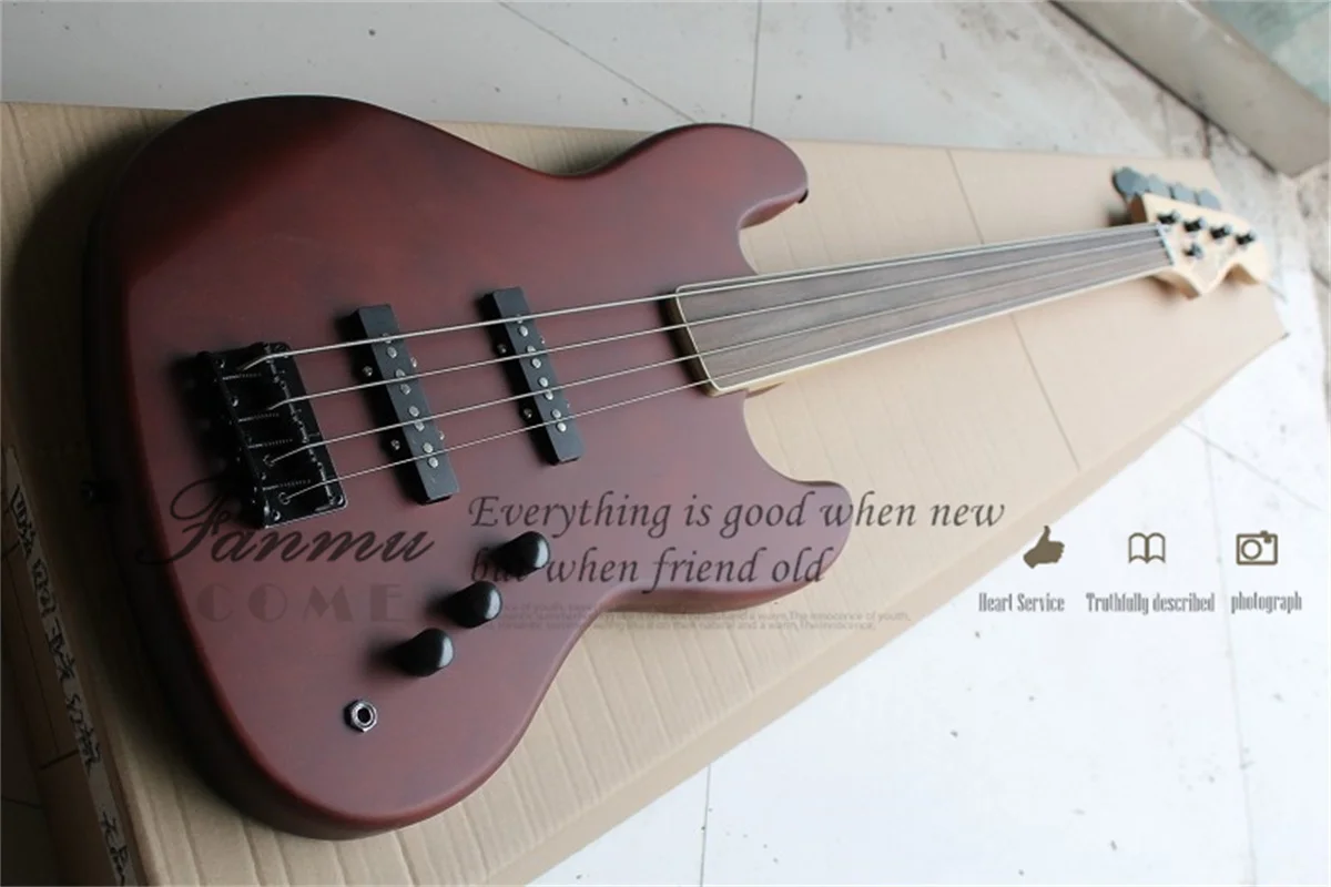 Fretless-Bass-JE4-Strings-256-Brown-Bass-NestMahBody-Maple-Neck ...