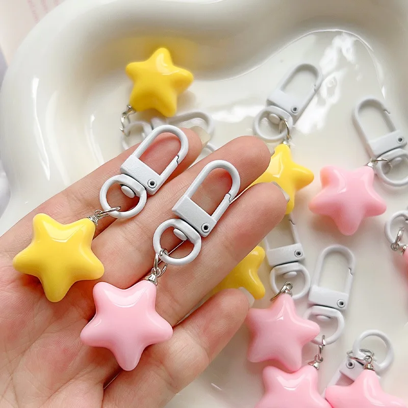 Five-Point-Star-Chaveiro-para-Mulheres-Pingente-de-Saco-Girl-Key-Chains ...