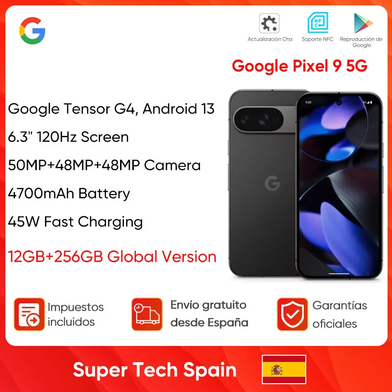 Google-Smartphone-Pixel-9-5G-Tensor-de-Google-G4-pantalla-de-6-3 ...