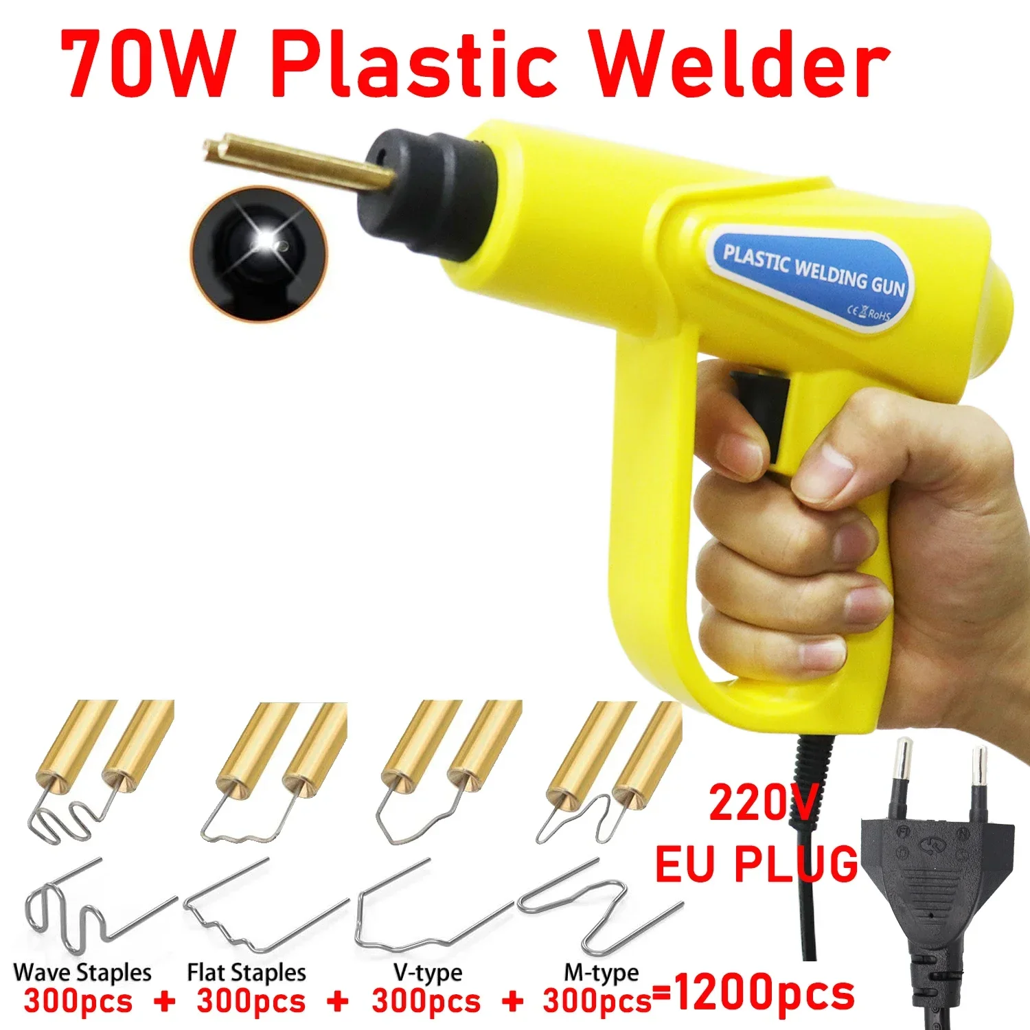 220V-110V-70W-Plastic-Welding-Hot-Stapler-Car-Bumper-Repair-Kit-Hot ...