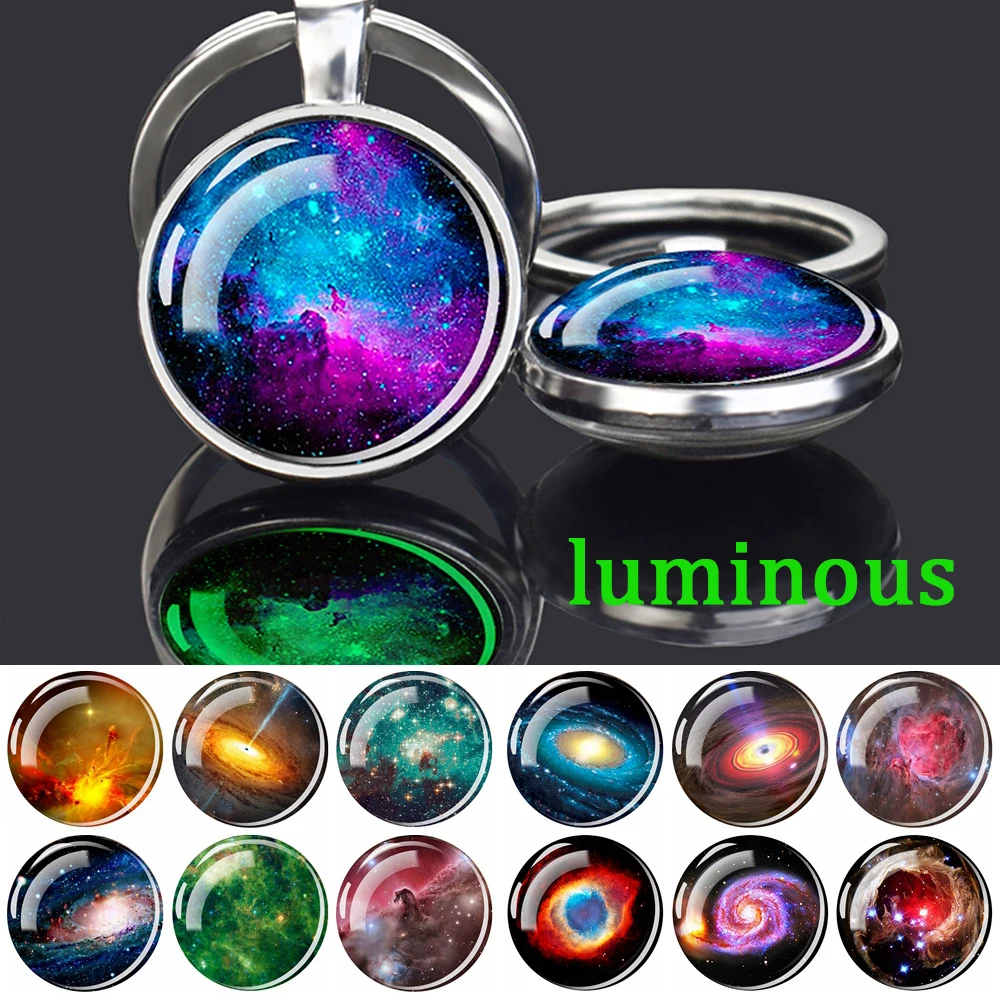 Glow Dark Pendant Keys | Nebula Key Chain | Galaxy Keychain | Universe ...