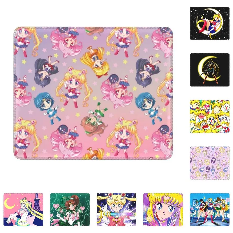 Vela lua cristal equipe mouse almofada com bloqueio borda gaming ...