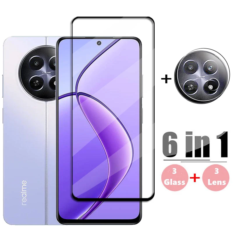 6in1 Glass For Realme 12 5G Tempered Glass Realme 12 Screen Protector ...