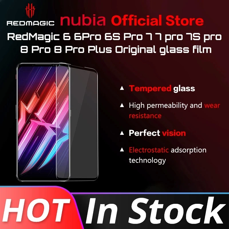 Original Nubia RedMagic 6S Pro Glass Film Tempered glass Screen Protector for RedMagic 8 Pro+ ...