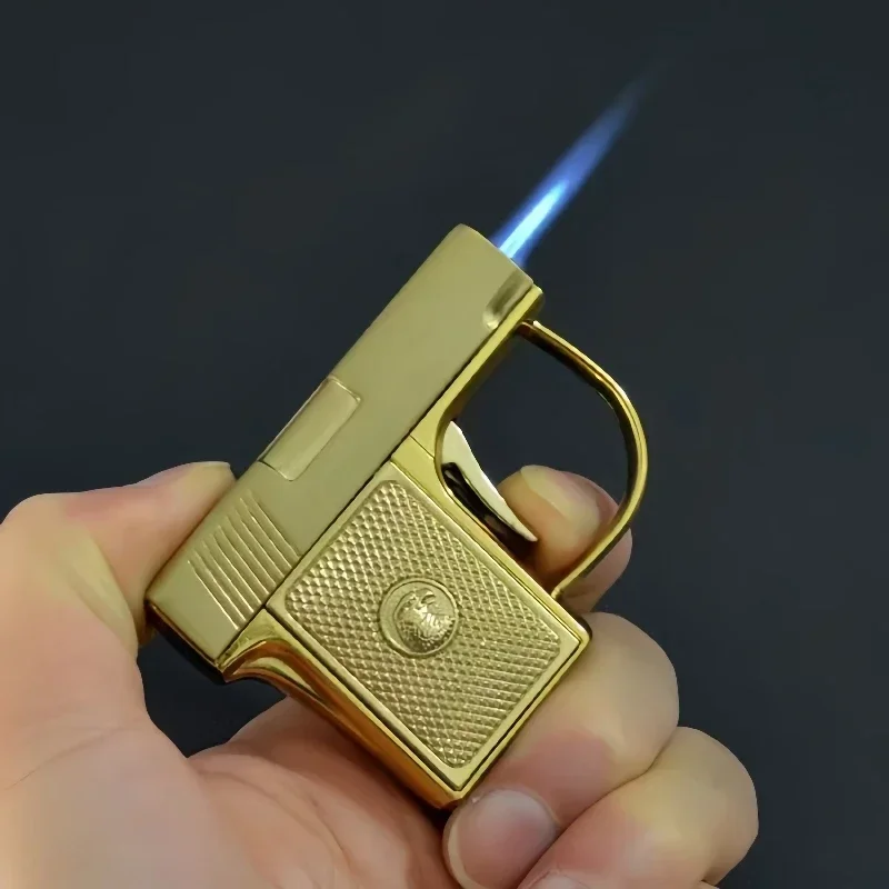 Metal Welding Gun Inflatable Lighter Windproof Spray Flame Butane Gun ...