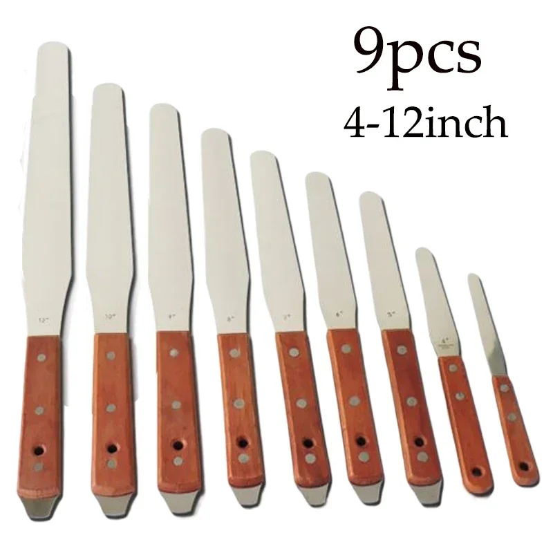 9pcs-Stainless-Steel-Ink-Adjusting-Knife-WIth-Wood-Handle-Solder-Paste ...