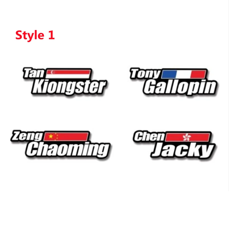 Custom Flag Name Decals For Road Mtb Bike Frame Stickers Helmet ...