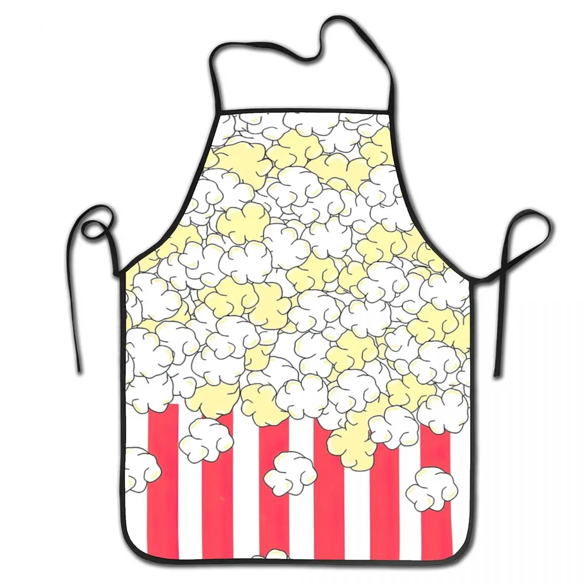 Unisex Buttered Popcorn Bib Apron Adult Women Men Chef Tablier Cuisine ...