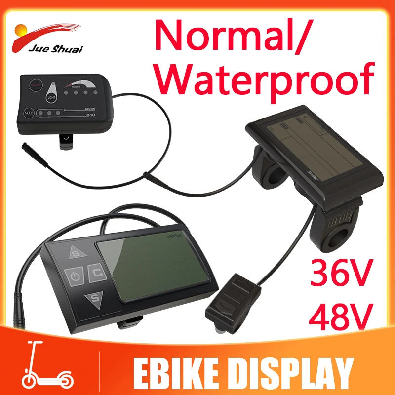 36V-48V-Electric-Bicycle-Display-LED-LCD-Ebike-Display-Waterproof-SM ...