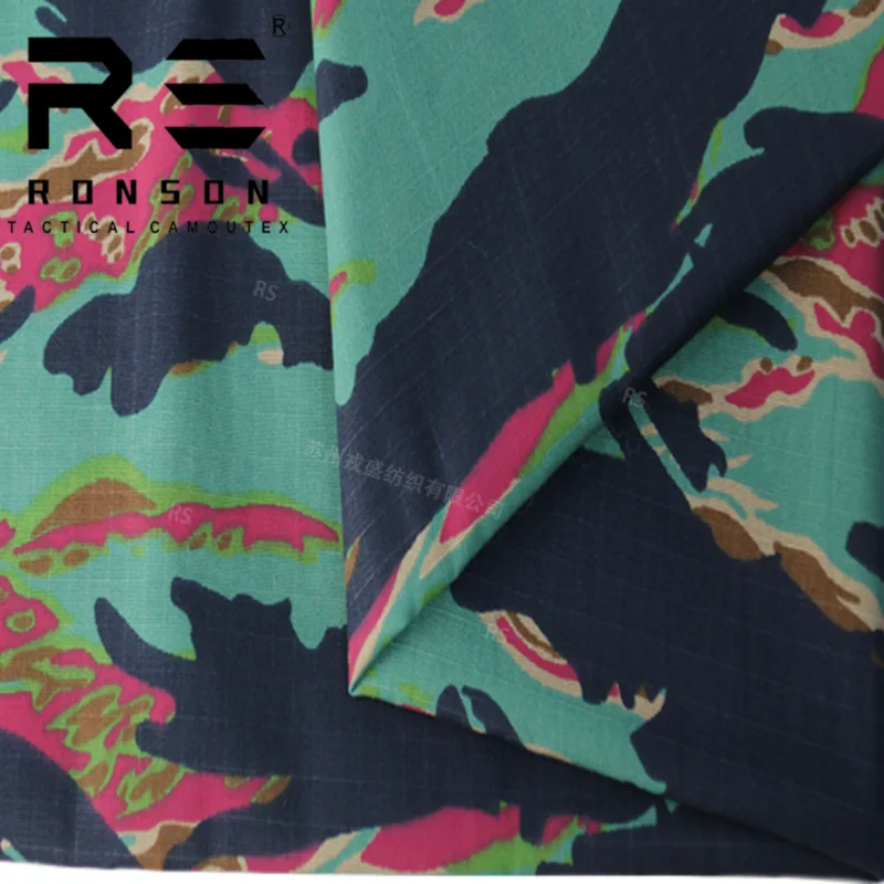Miami-Tiger-Stripe-Camouflage-Nylon-Cotton-Gingham-NYCO50-50-Abrasion ...