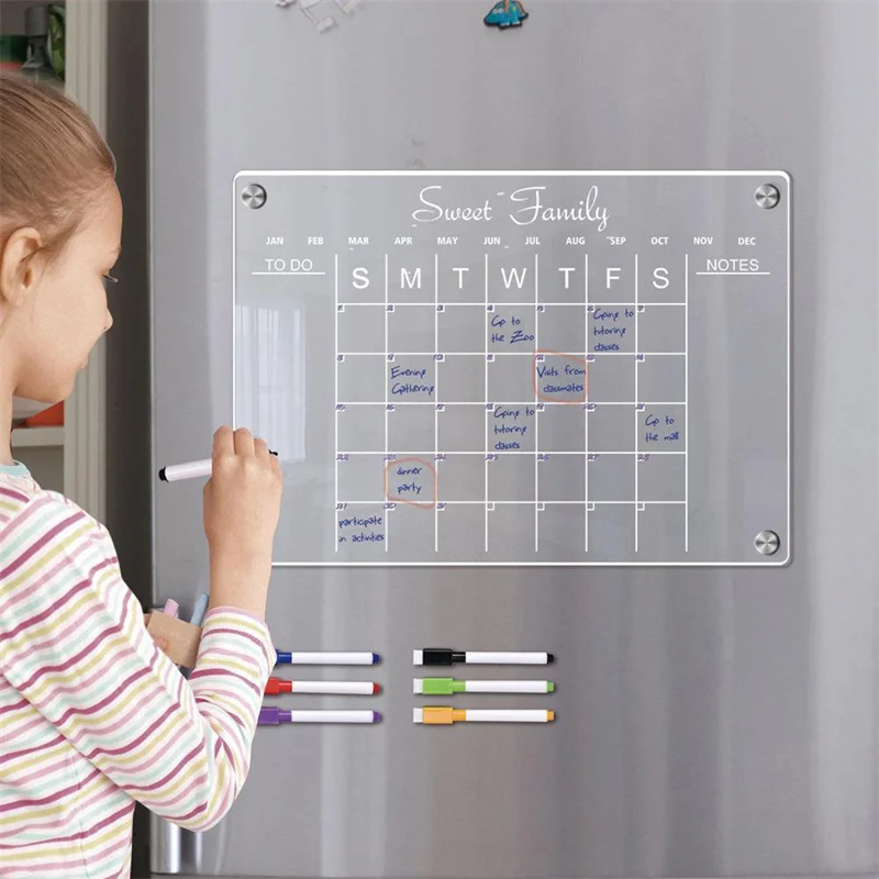 Magnetic-Weekly-Monthly-Schedules-Board-Fridge-Magnet-Flexible-Dry ...