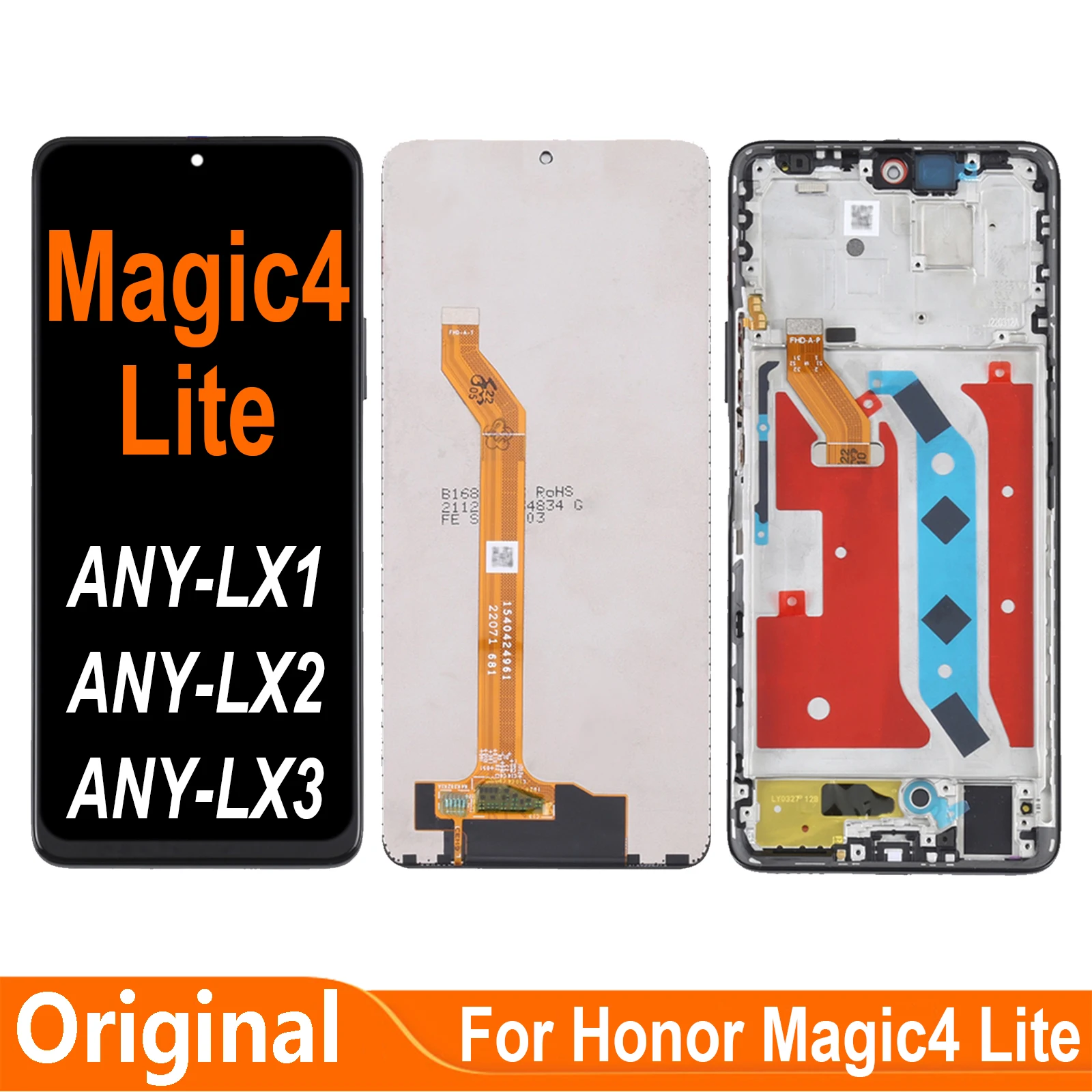 Original For Honor Magic4 Lite ANY-LX1 ANY-LX2 ANY-LX3 LCD Display Touch Screen Digitizer Assembly