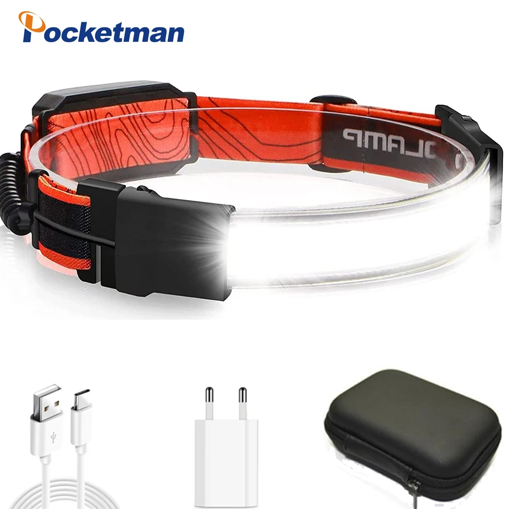 Led Headlamp Usb Rechargeable | Cob Led Headlamp 210 Degree | Headlamp ...