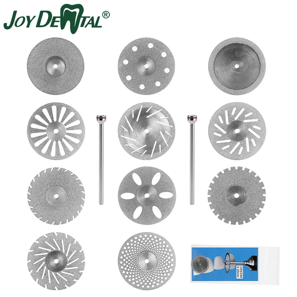 10Pcs-Dental-Lab-Polishing-Diamond-Discs-Mandrel-0-2mm-Double-Side ...