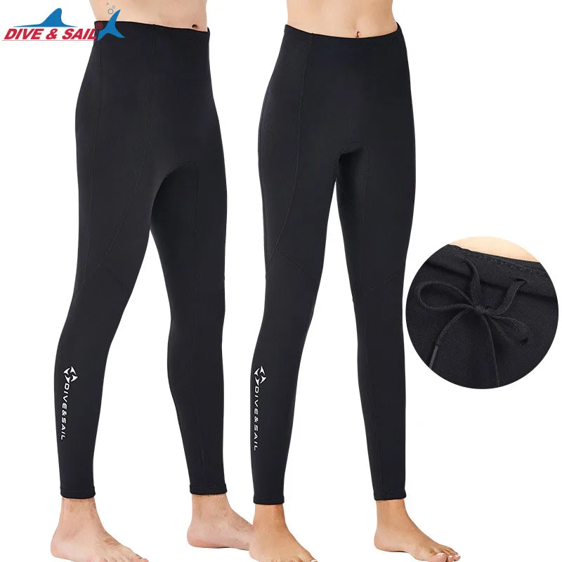 Men Women's 2mm Neoprene Cold Proof Warm Diving Pants Female Snorkeling ...