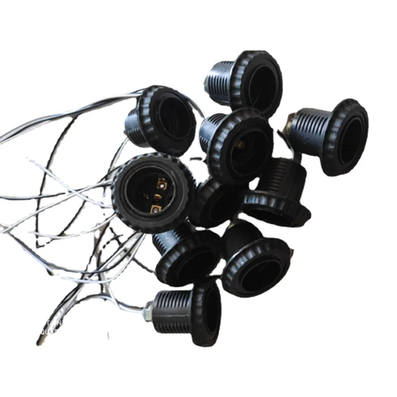 10pcs/lot E27 Lamp Base Plastic for Pipe Fittings Plastic Lamp Base ...