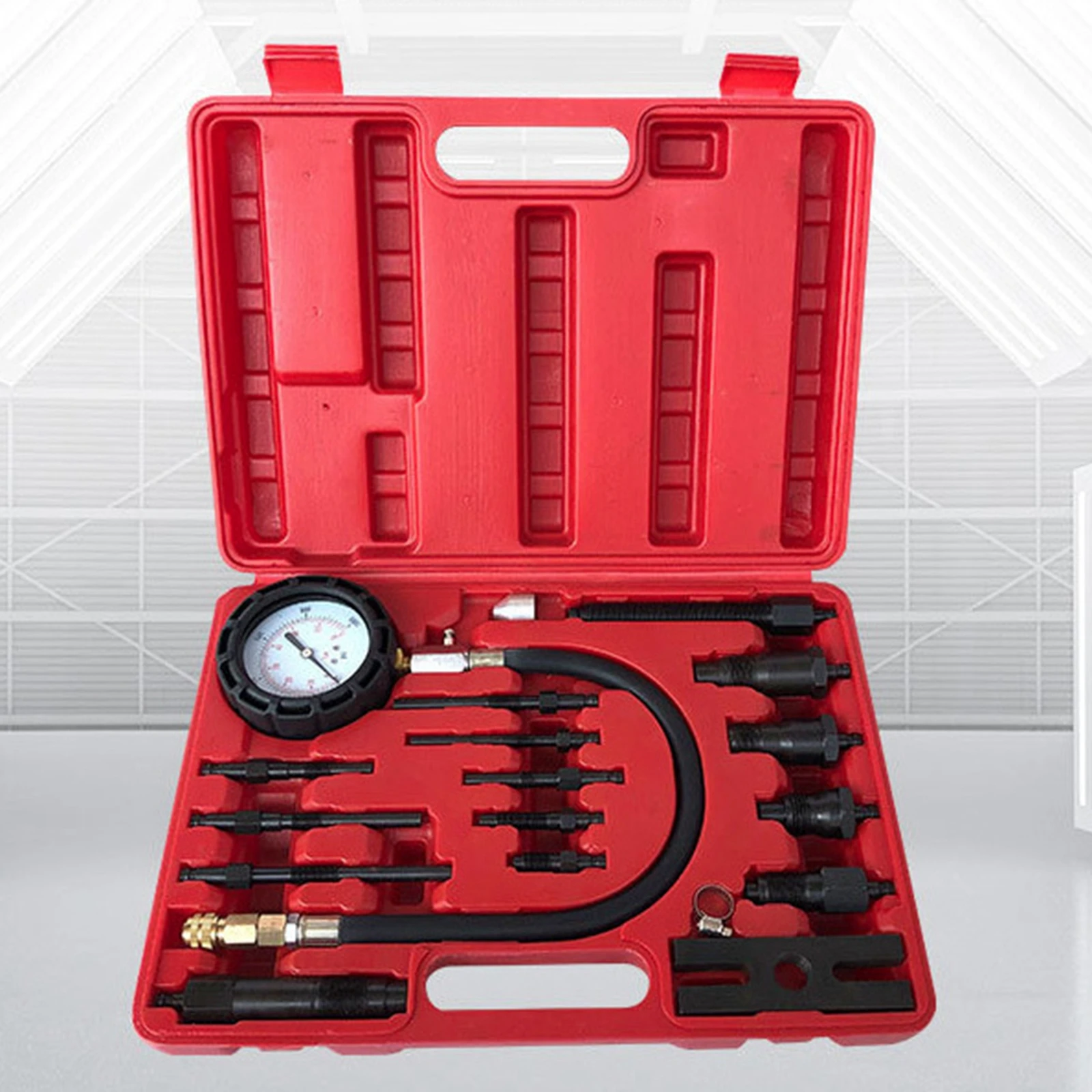 17-Pieces-Diesel-Engine-Cylinder-Compression-Tester-Tool-Widely ...