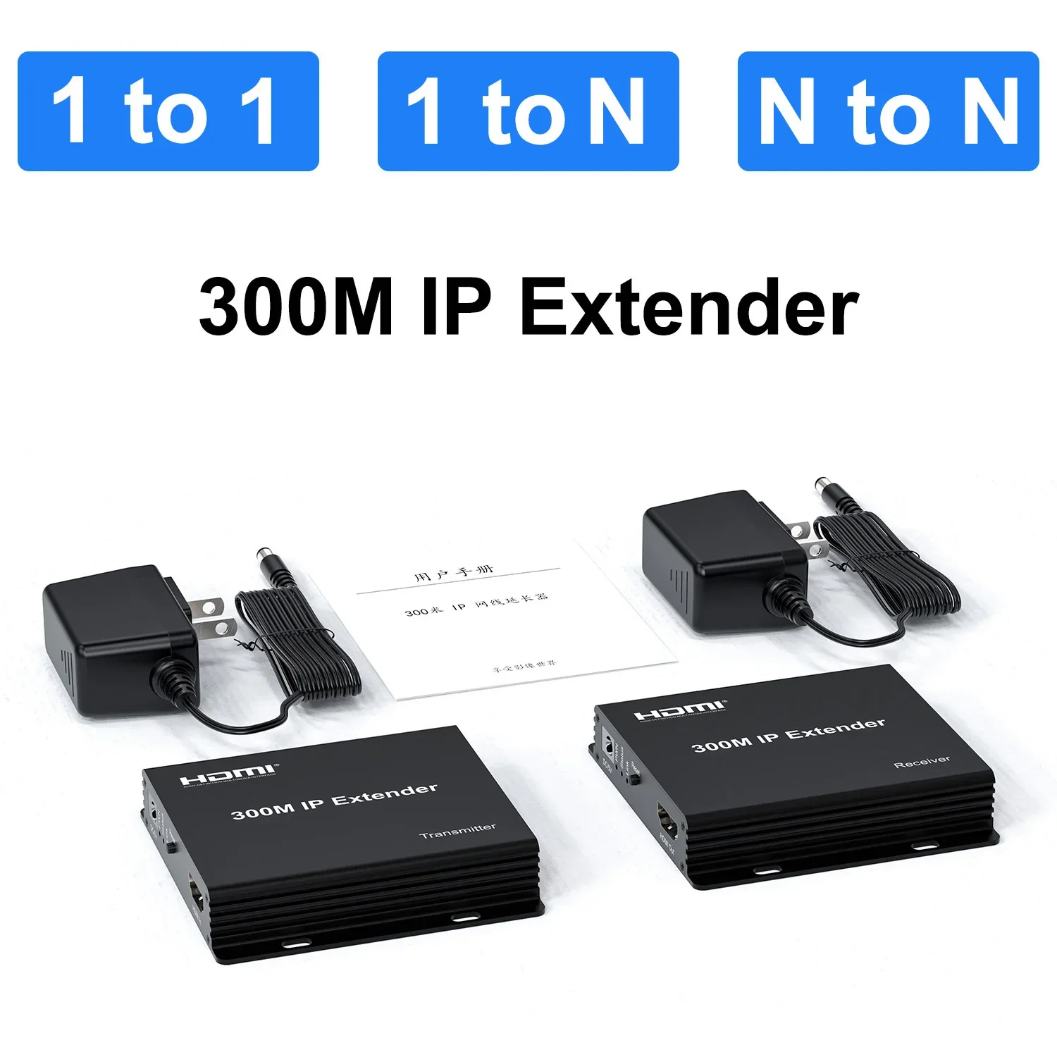 300M-IP-HDMI-Extender-Over-RJ45-Cat5e-Cat6-Cable-1080P-HDMI-Ethernet ...