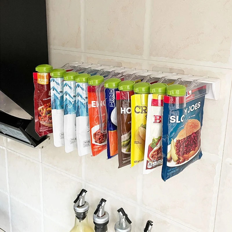 Wall-mounted Bag Storage Rack Punch-free Organizer Holder Shelf Stand ...