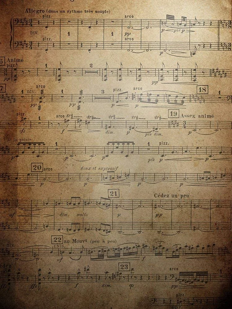 Vintage Music Notes Wallpaper