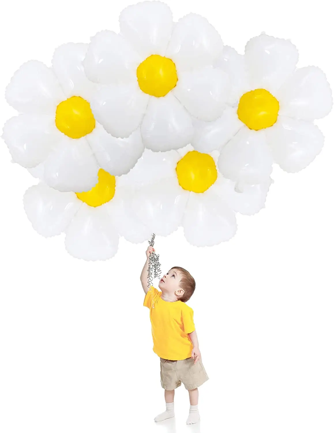 2/4/8PCS White Daisy Balloon Daisies Foil Balloon Wedding Party Daisy ...