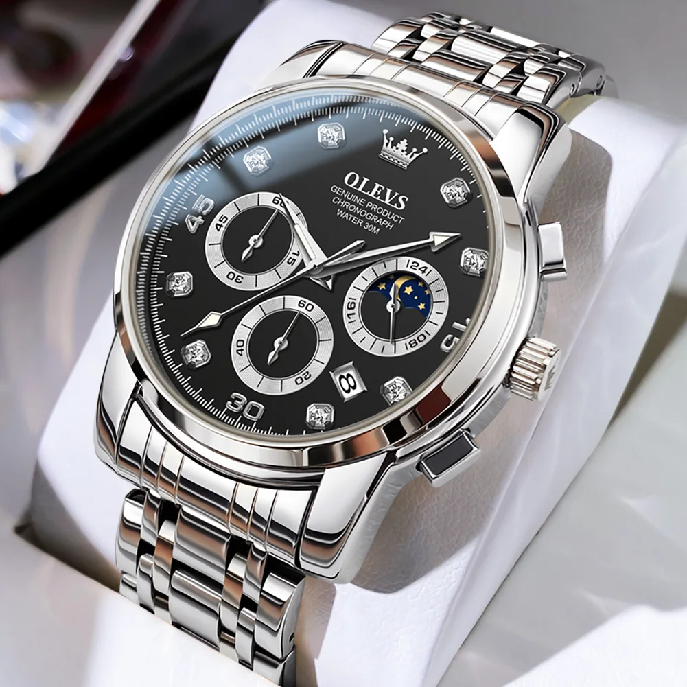 Relojes para hombre Reloj de cuarzo original multifunción para hombre ...