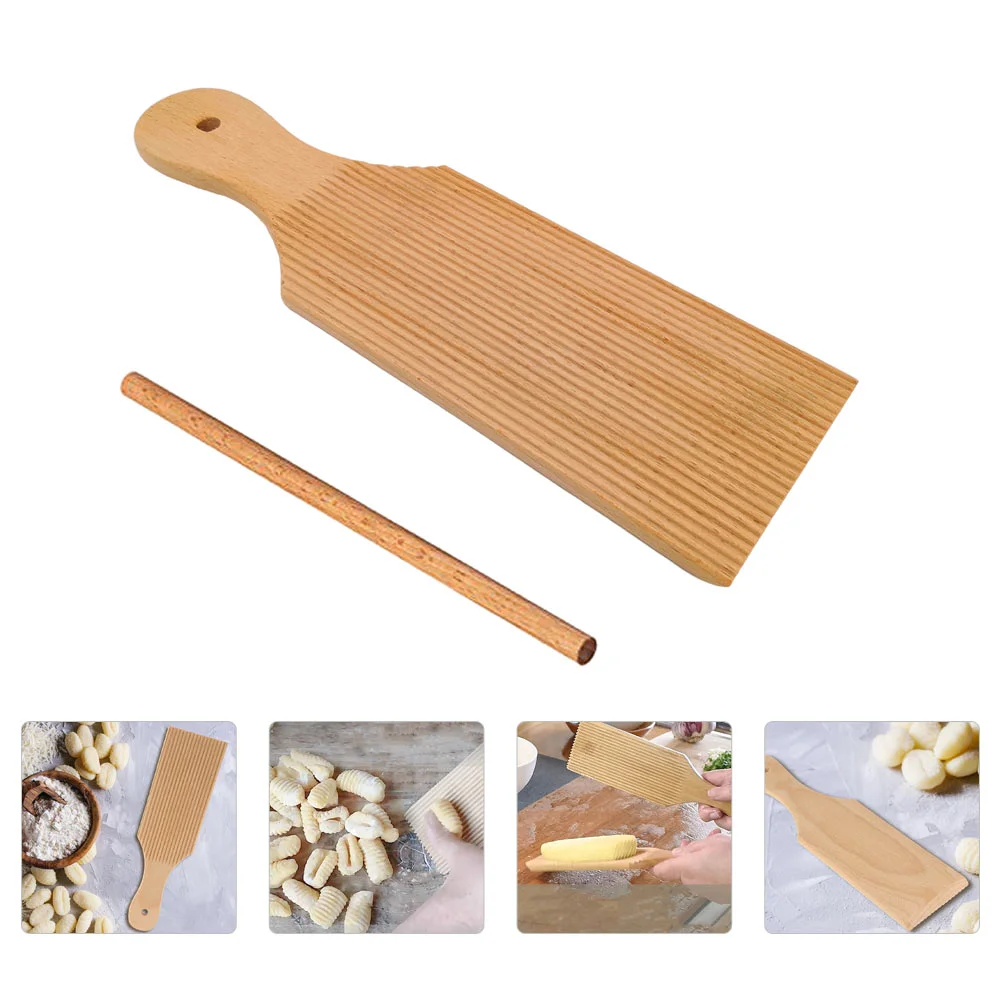 Spaghetti-Pasta-Plate-Pastry-Roller-Gnocchi-Board-Wooden-Household ...