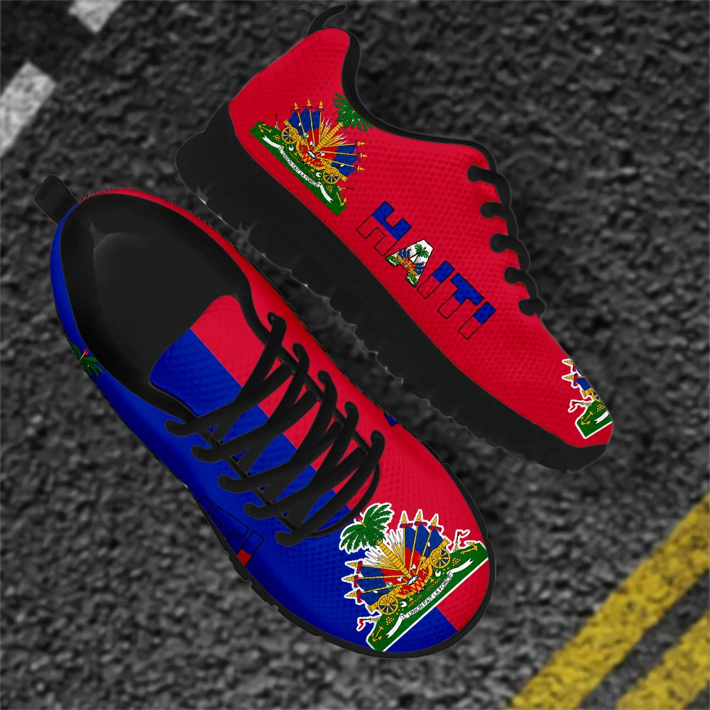 INSTANTARTS-Mesh-Sneakers-for-Men-Haiti-Flag-Brand-Designer-Shoes ...