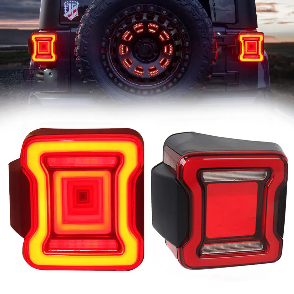 1-Pair-LED-Taillight-Rear-Bumper-Parking-Back-Up-Reverse-Brake-Tail ...