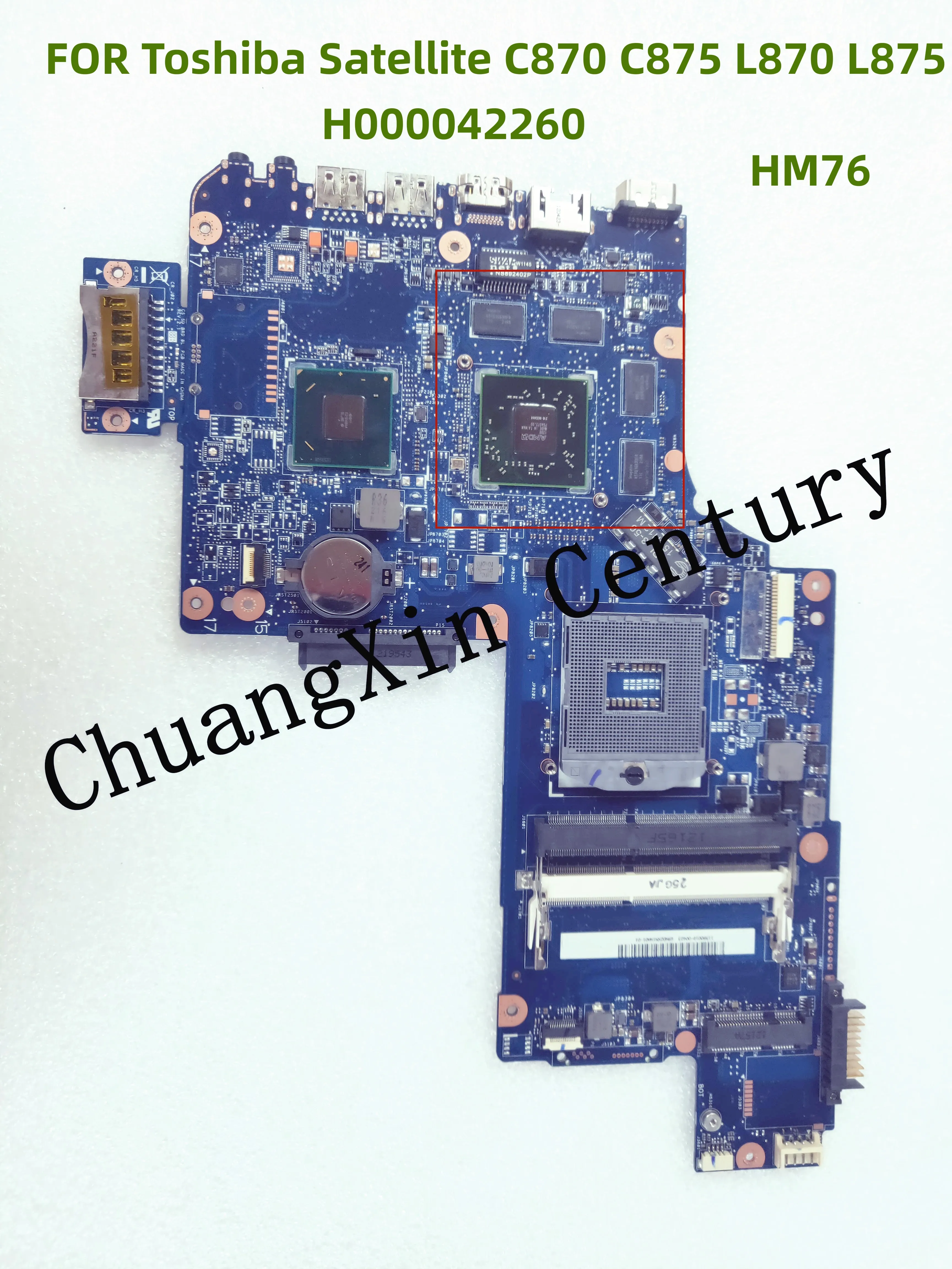 For Toshiba Satellite C870 L870 Laptop Motherboard H000042260 Hm76 Ddr3 ...