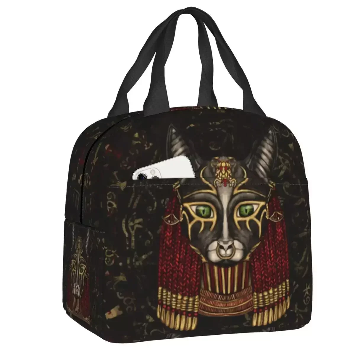 2024-New-Bastet-Egyptian-Goddess-Insulated-Lunch-Bag-Waterproof-Ethnic ...