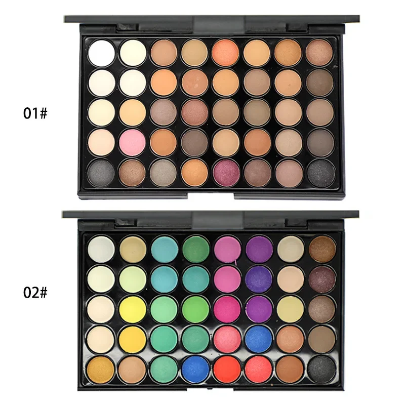 40-Colors-Eye-Shadow-Plate-Makeup-Pigment-Matte-Luminous-Waterproof ...