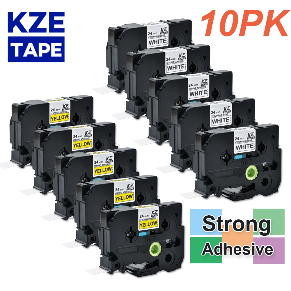 10PK-24mm-S251-label-for-Brother-TZ-S251-TZeS651-TZeS151-TZe-Strong ...